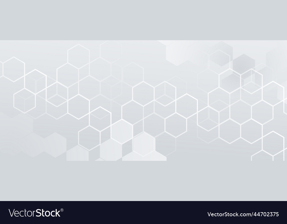 Abstract white and grey hexagon pattern Royalty Free Vector