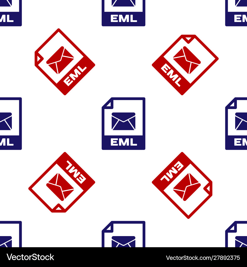 Blue and red eml file document download eml Vector Image