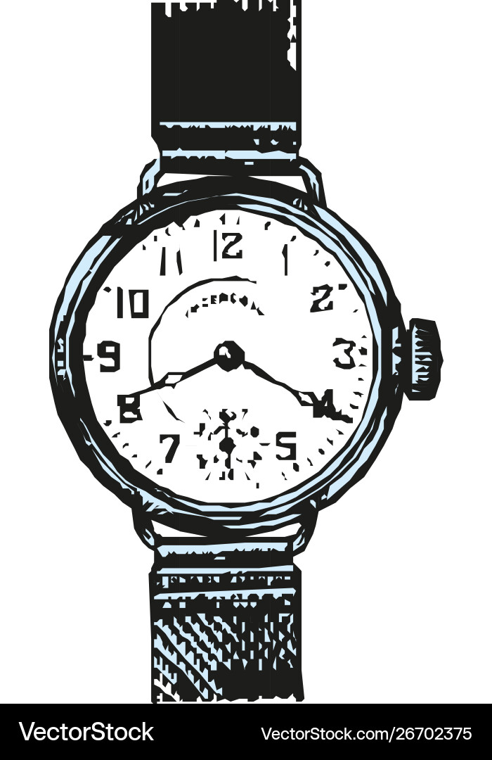 Classic wrist watch eps 10 Royalty Free Vector Image