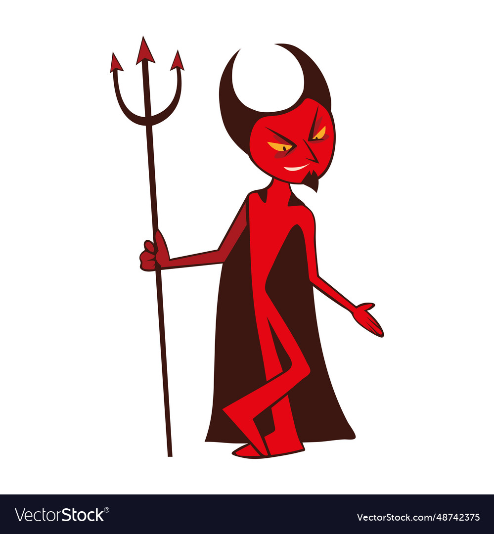 Halloween character devil Royalty Free Vector Image