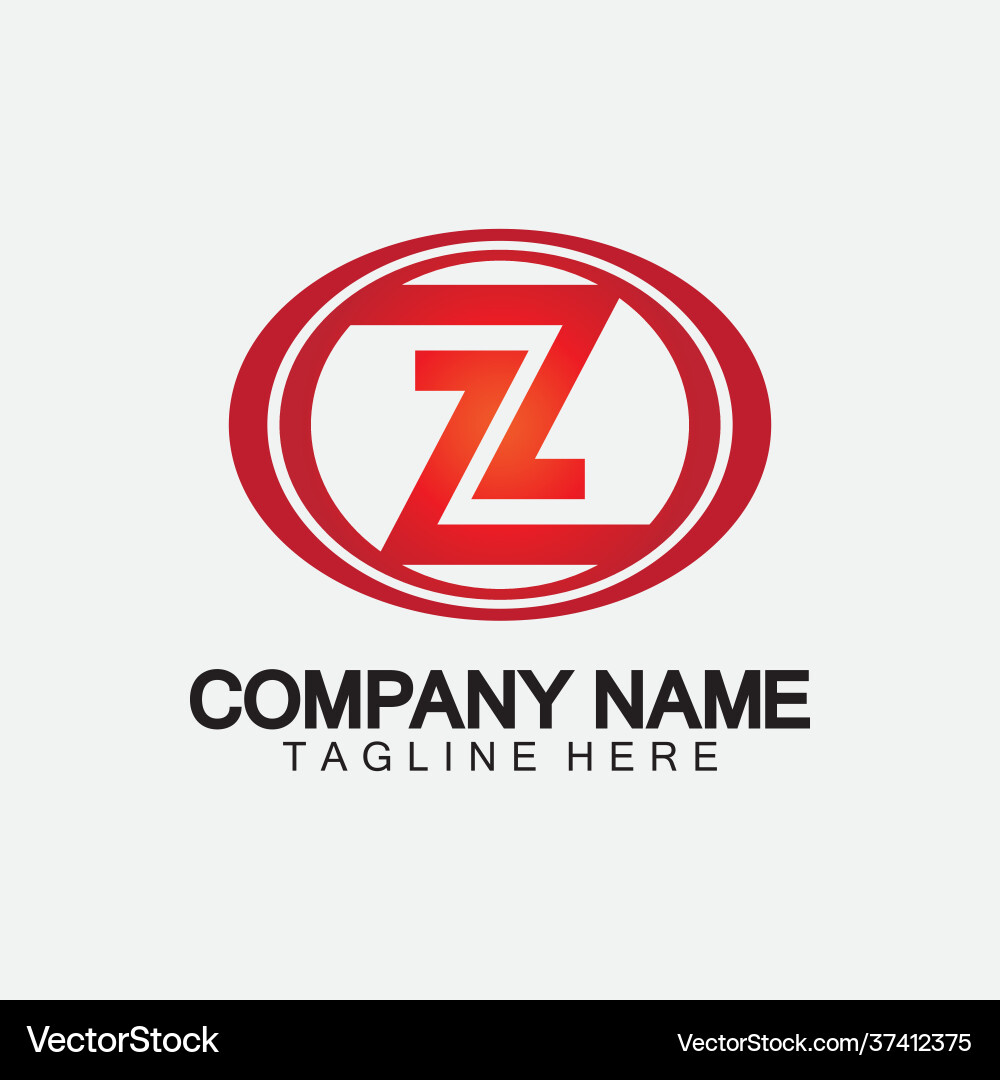 Letter z number 2 logo icon design template Vector Image