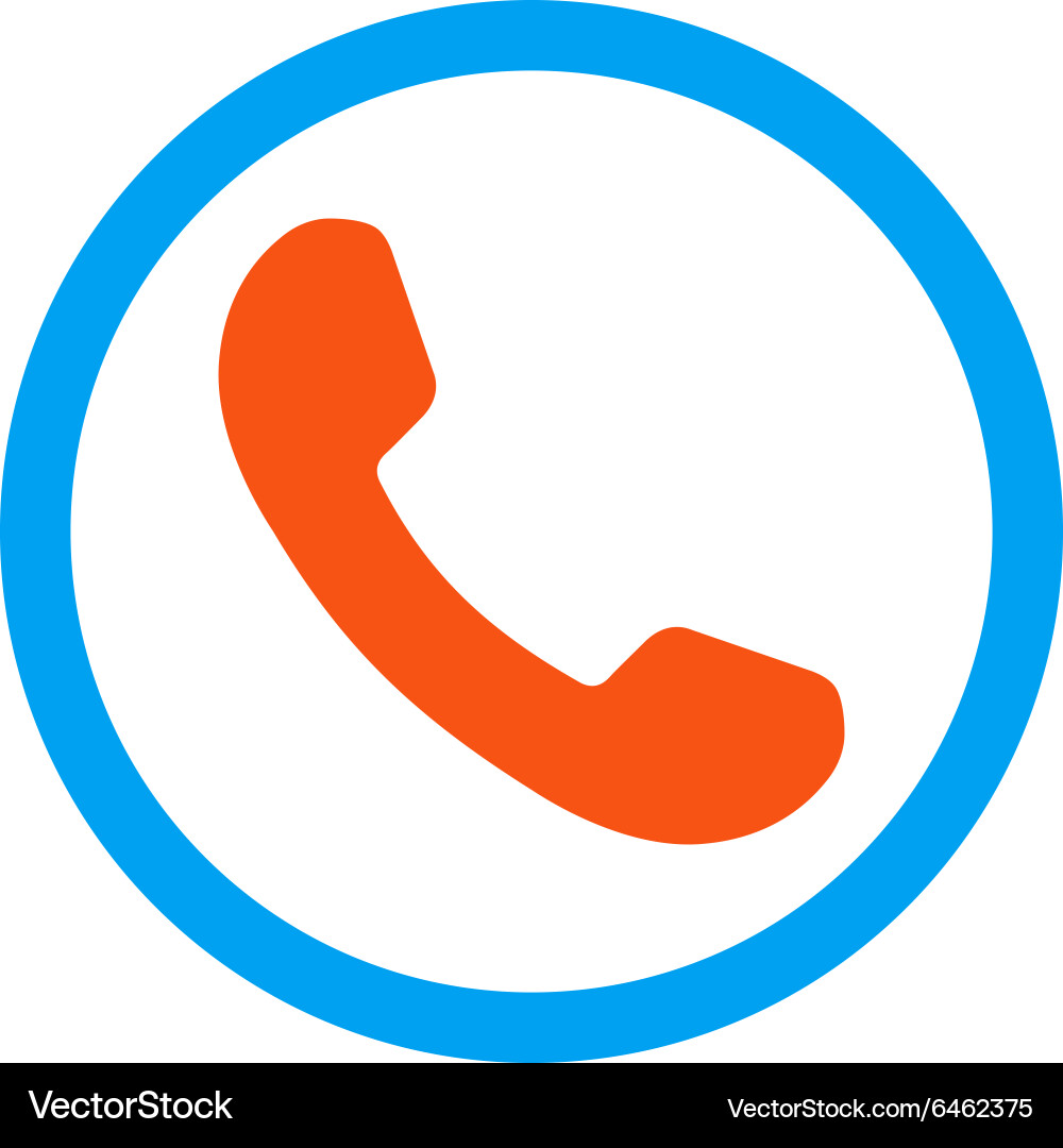 Phone receiver rounded icon Royalty Free Vector Image