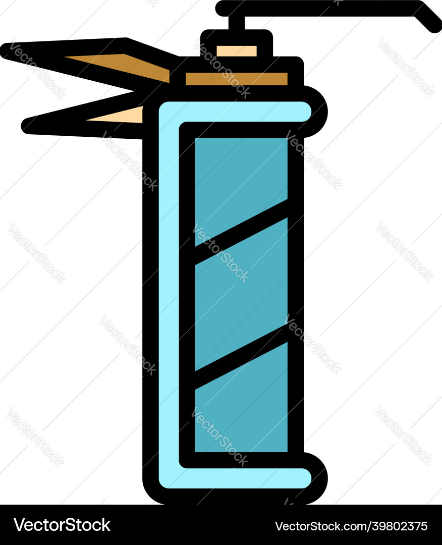 Sealant tool icon color outline Royalty Free Vector Image
