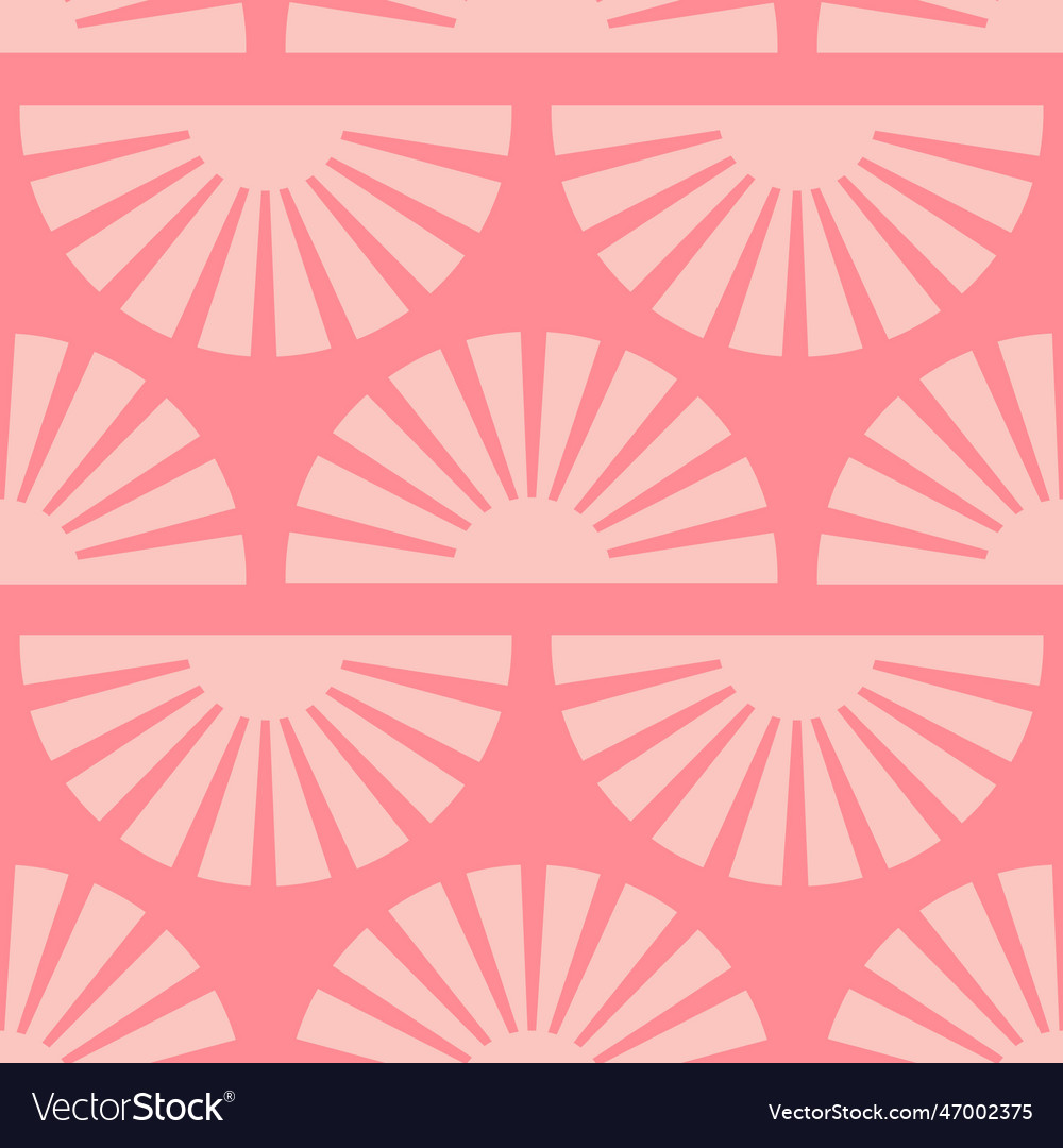 Seamless pattern with abstract shapes in pink Vector Image