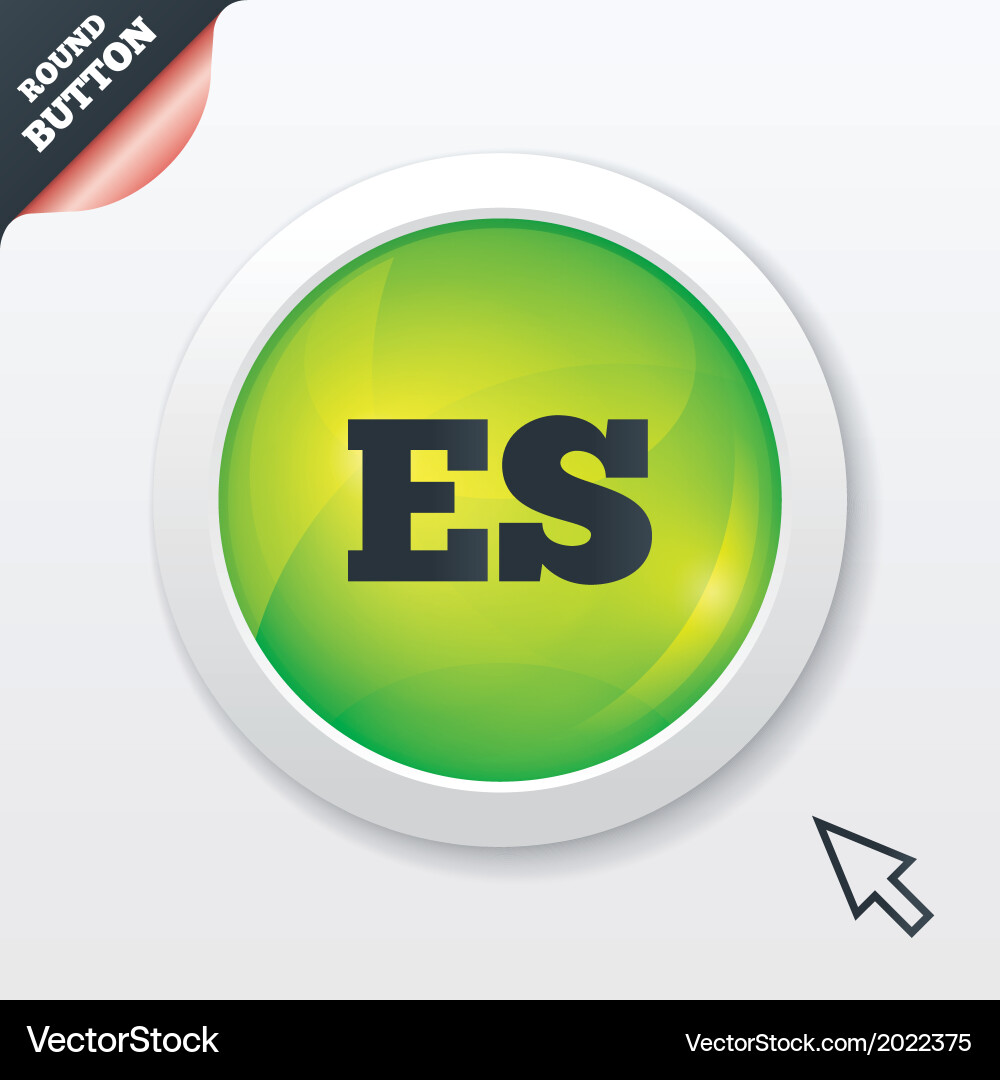 Spanish language sign icon es translation Vector Image