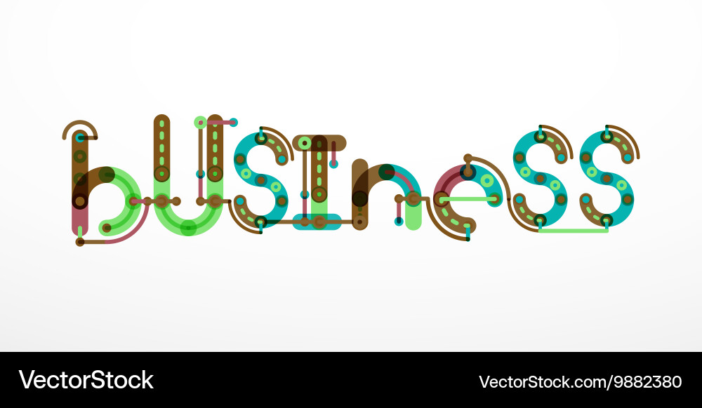 Business word lettering Royalty Free Vector Image