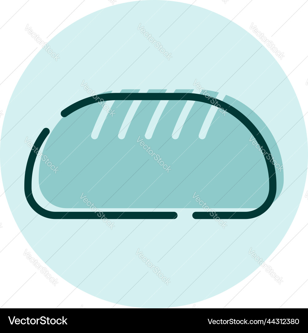 Fresh loaf of bread on a white background Vector Image