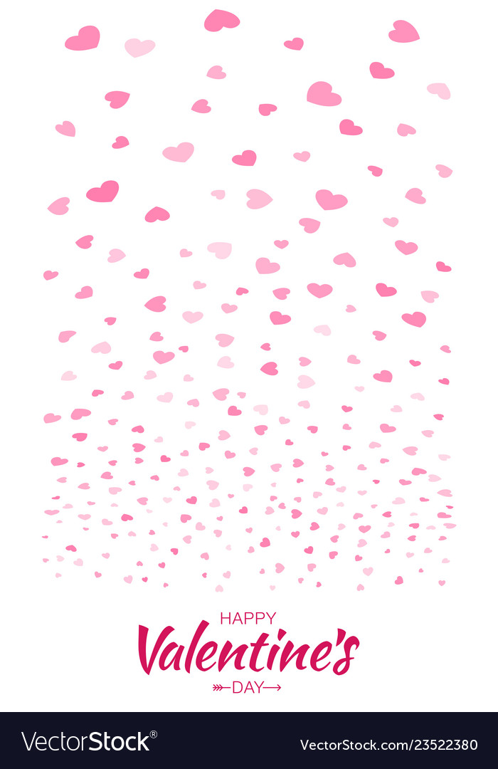 Heart confetti background of valentines petals Vector Image