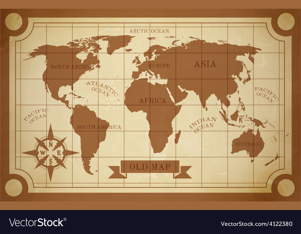 Old map Royalty Free Vector Image - VectorStock