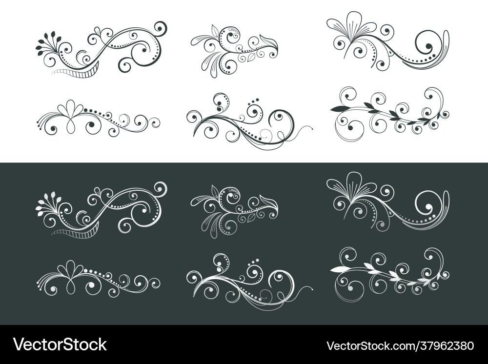 Ornamental floral decoration swirl pattern Vector Image