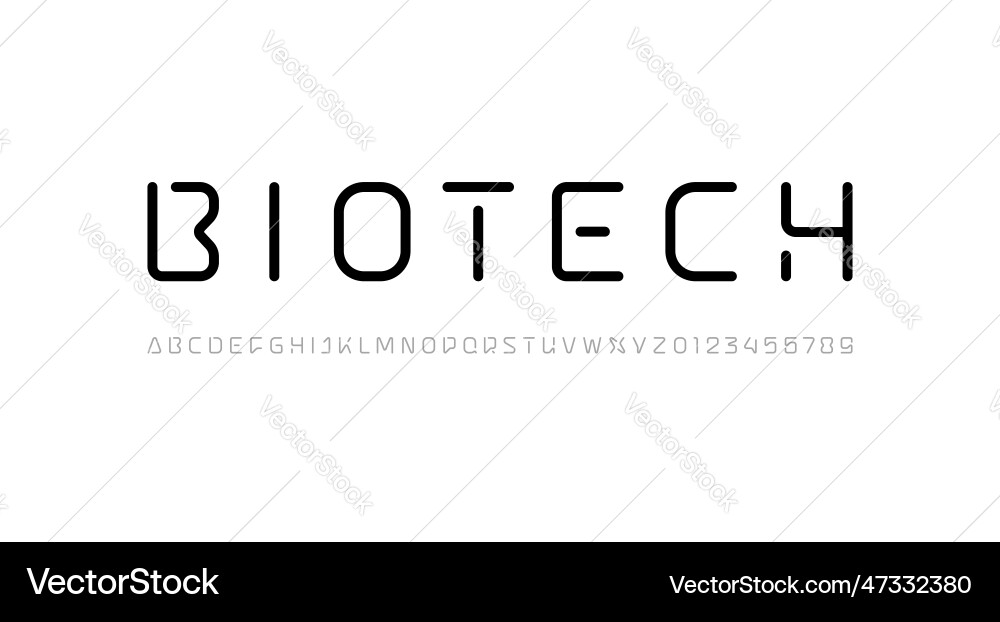 Tech font digital trendy uppercase alphabet Vector Image