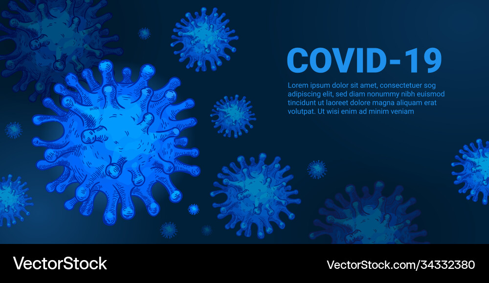 Virus background covid-19 coronavirus infection Vector Image