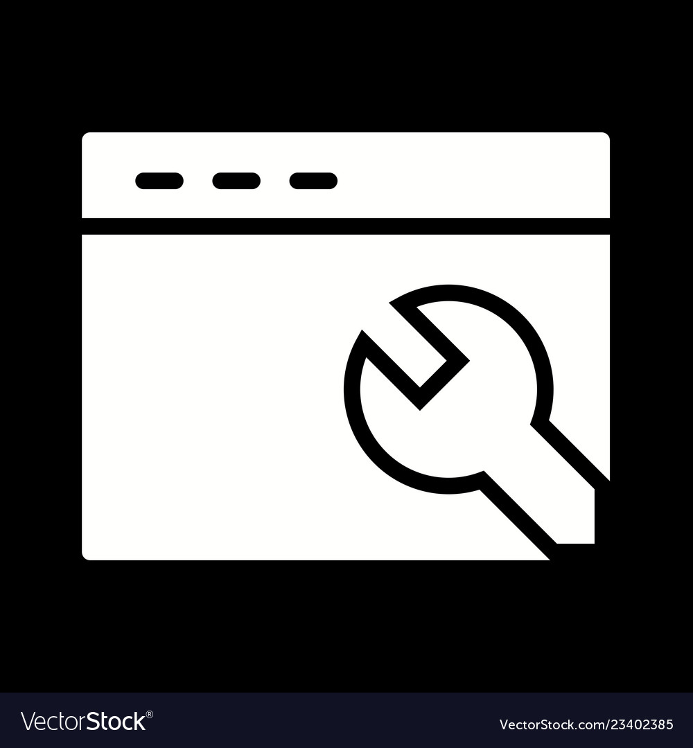 Browser Settings Icon Royalty Free Vector Image