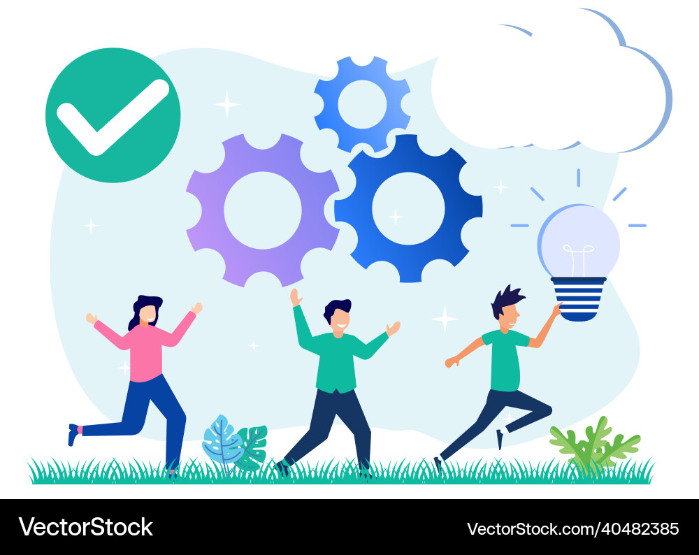 Graphic cartoon character of personal development Vector Image