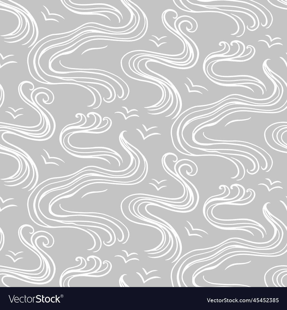 Ocean waves seamless pattern Royalty Free Vector Image Ocean waves seamless pattern Royalty Free Vector Image