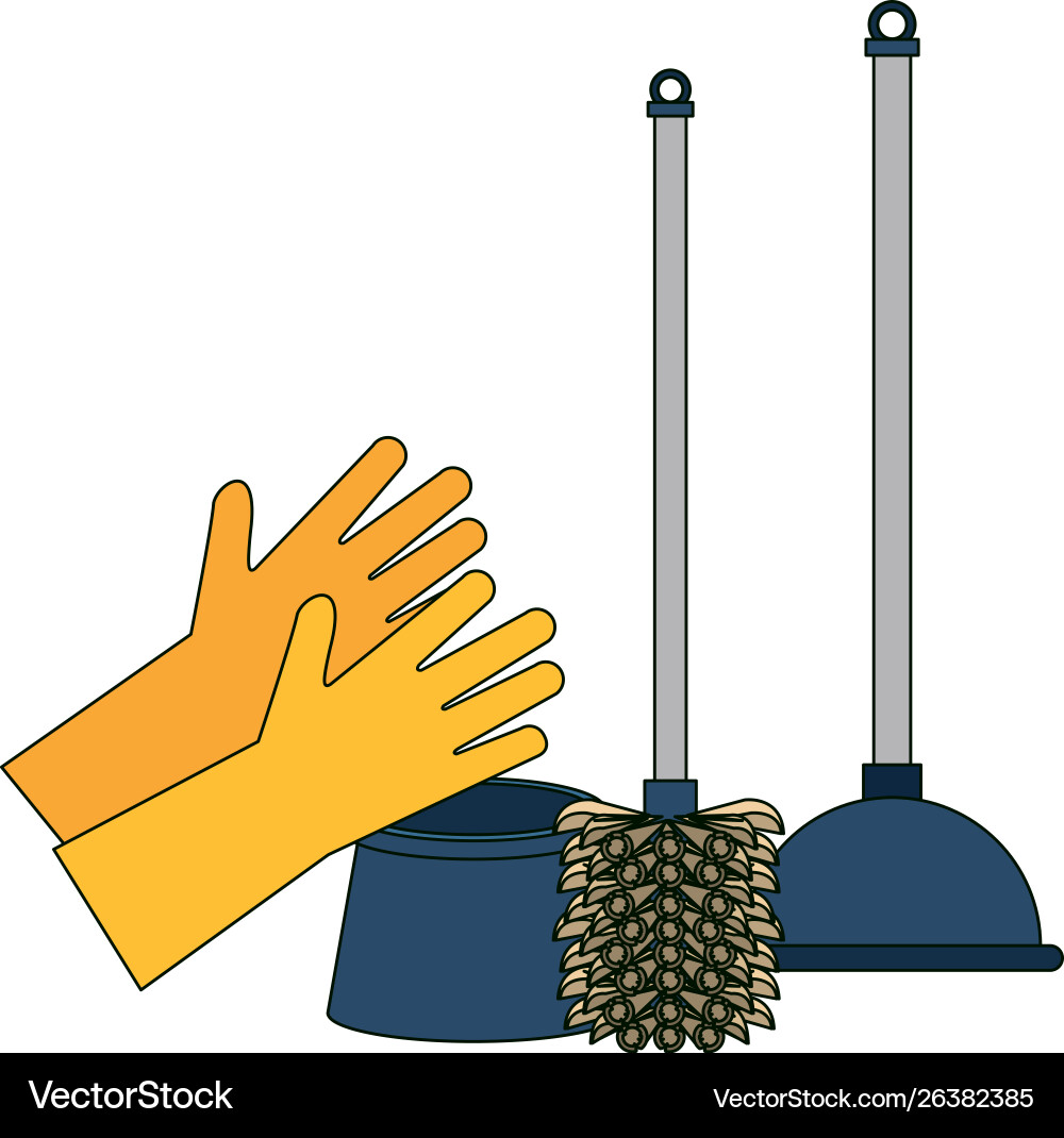 Set cleaning equipment and products Royalty Free Vector