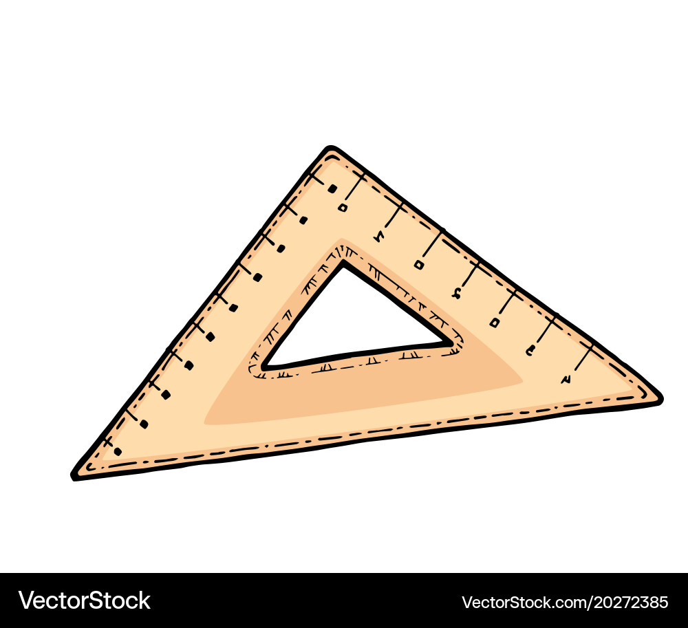 Wooden ruler school equipment Royalty Free Vector Image