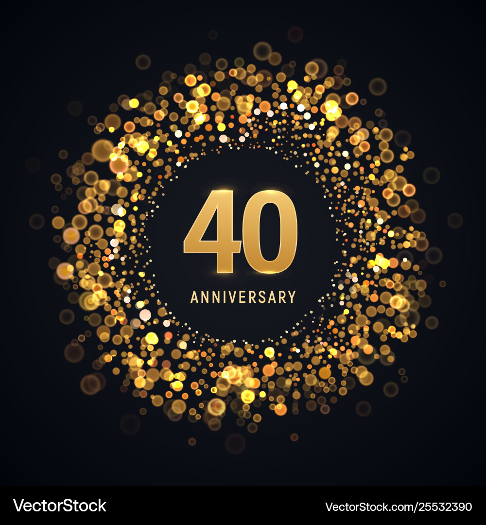 40 years anniversary isolated design Royalty Free Vector