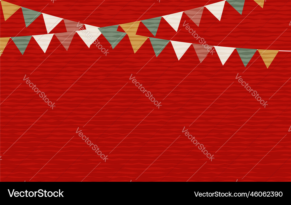 A christmas-style red frame simply decorated Vector Image