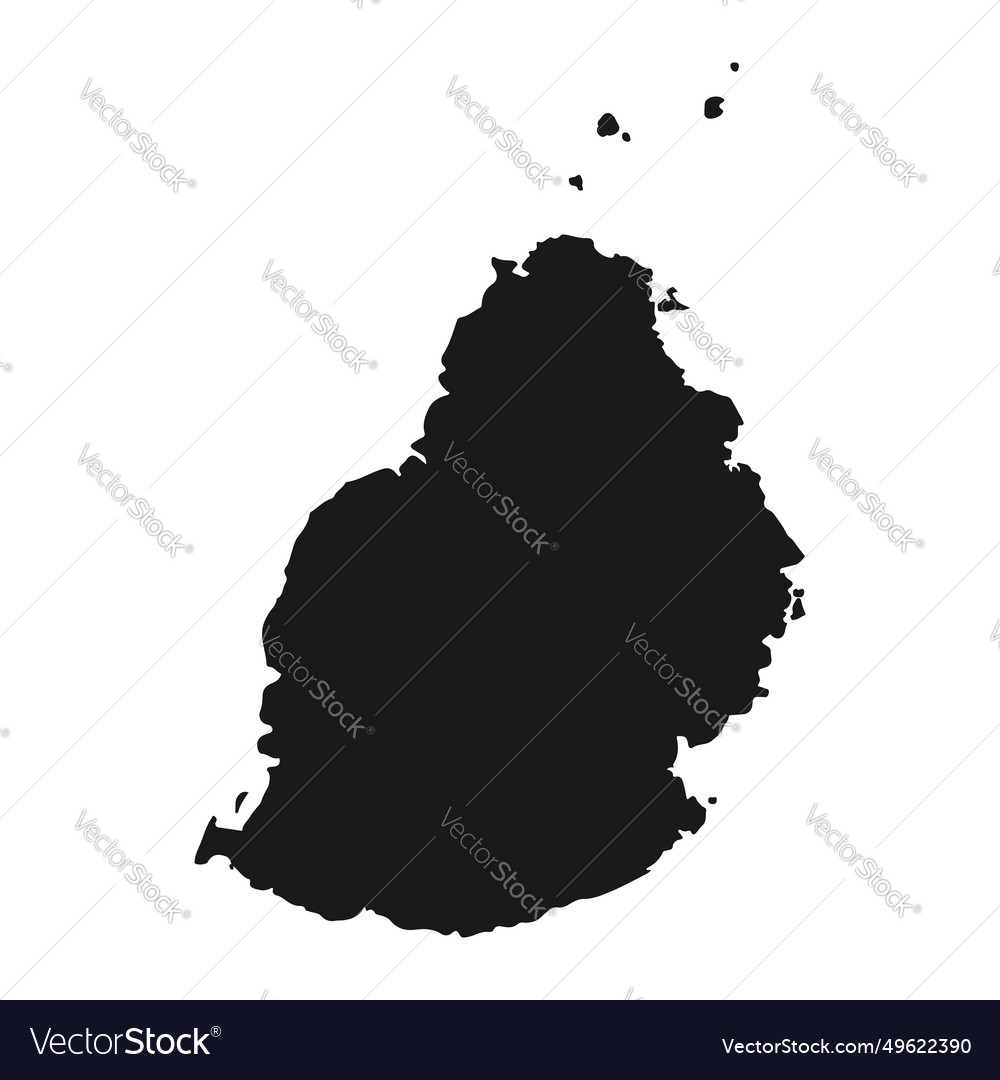 Highly detailed mauritius map with borders Vector Image
