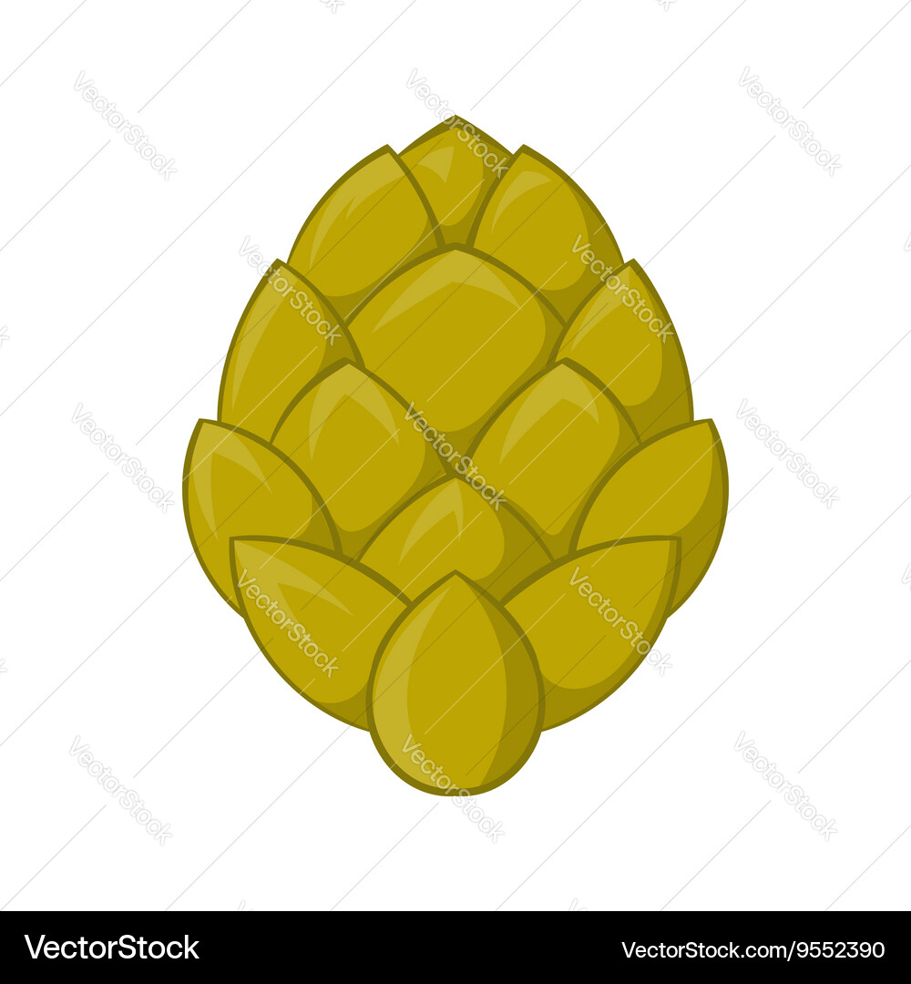 Hop cone icon in cartoon style Royalty Free Vector Image
