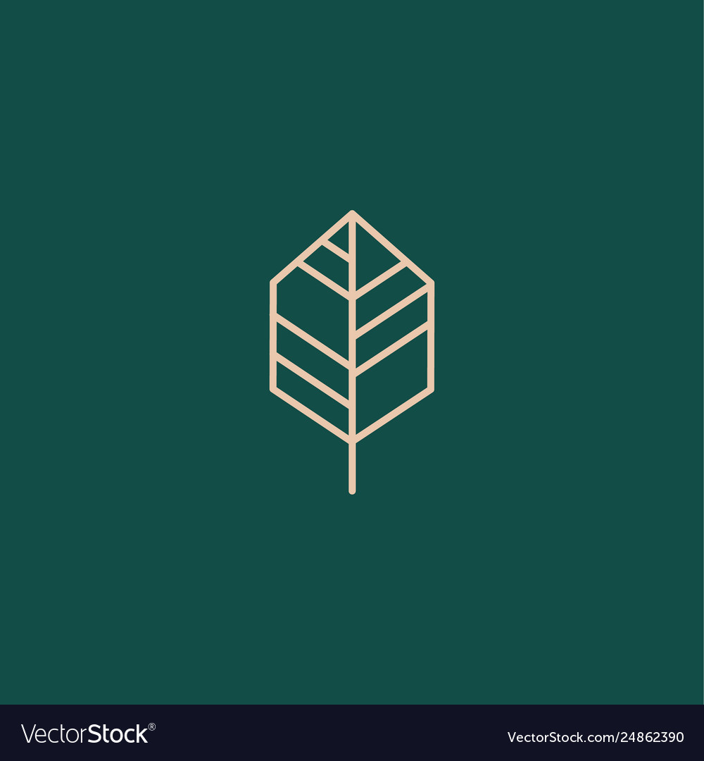 Leaf line minimalist icon Royalty Free Vector Image Leaf line minimalist icon Royalty Free Vector Image