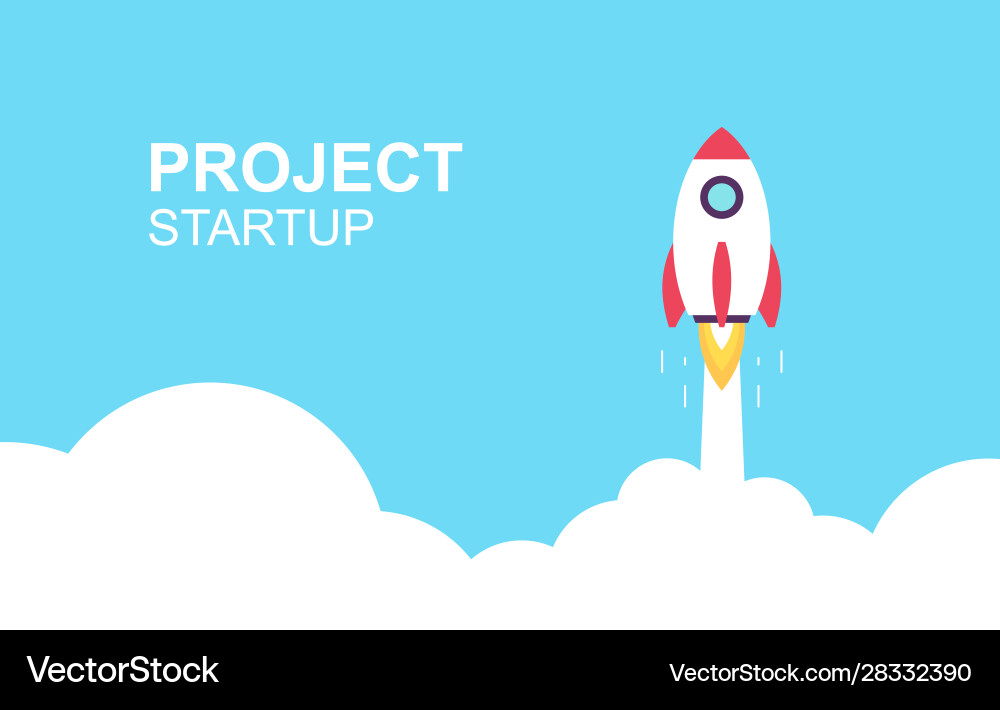 Rocket launch Royalty Free Vector Image - VectorStock