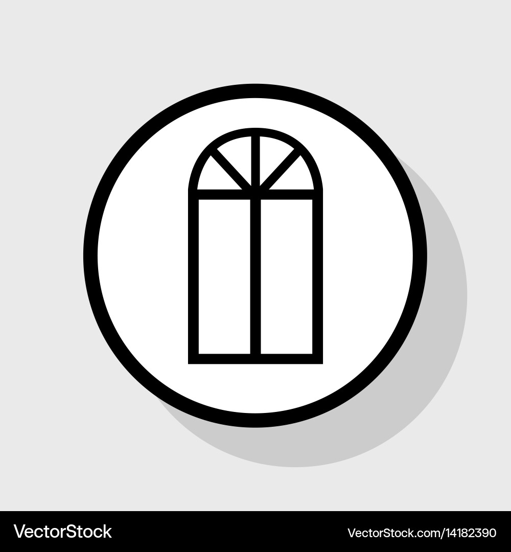 Window simple sign flat black icon Royalty Free Vector Image