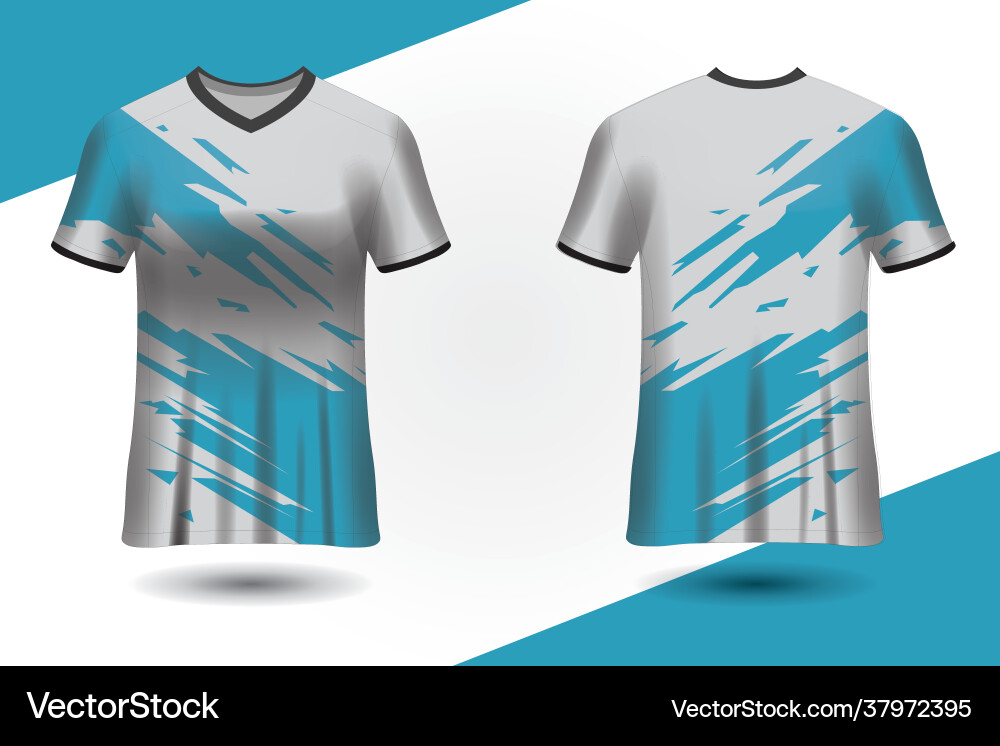 Club shirt design uniform front and back Vector Image