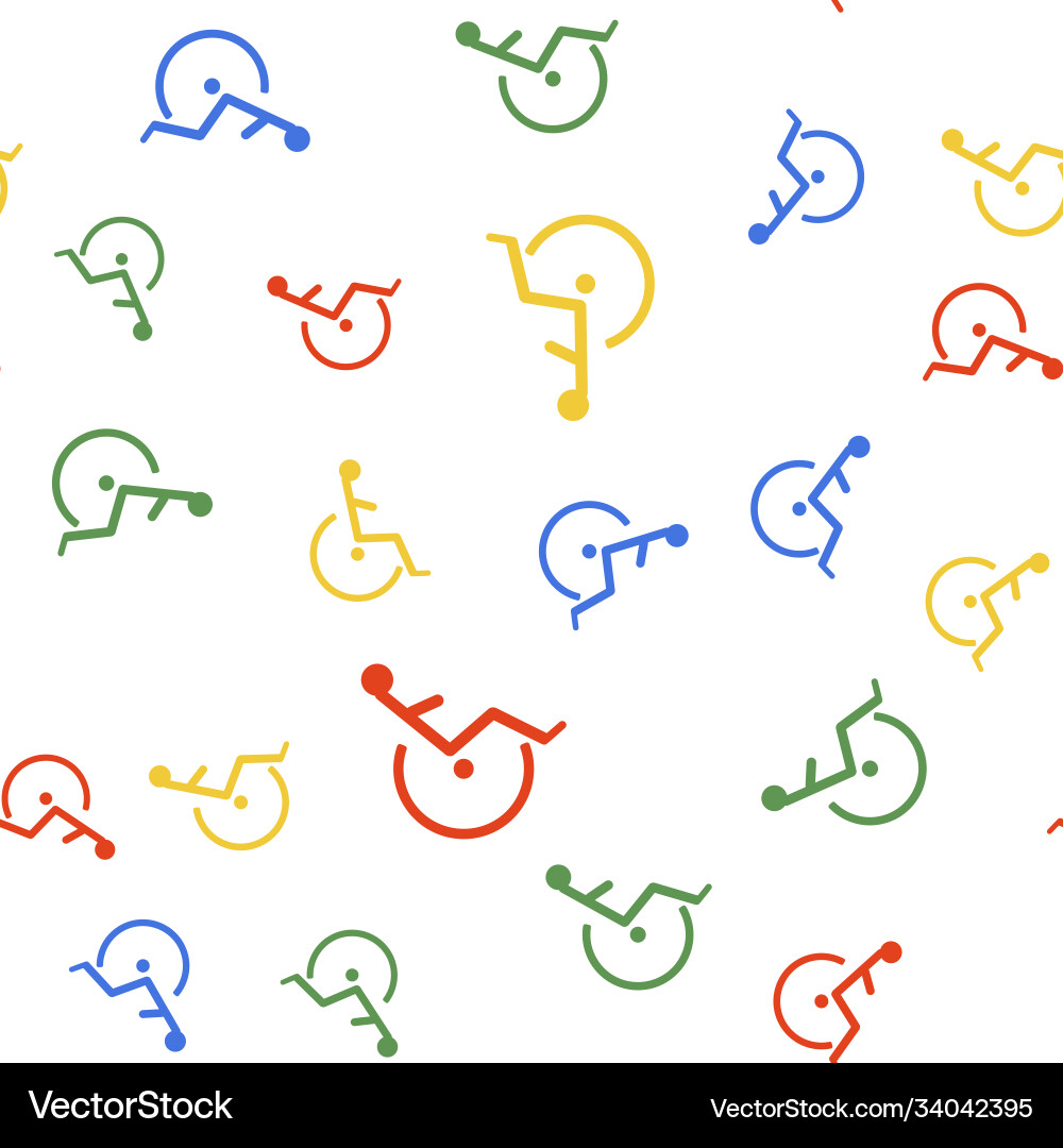 Color disabled handicap icon isolated seamless Vector Image