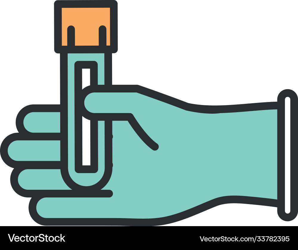 Coronavirus covid19 diagnostics research hand Vector Image