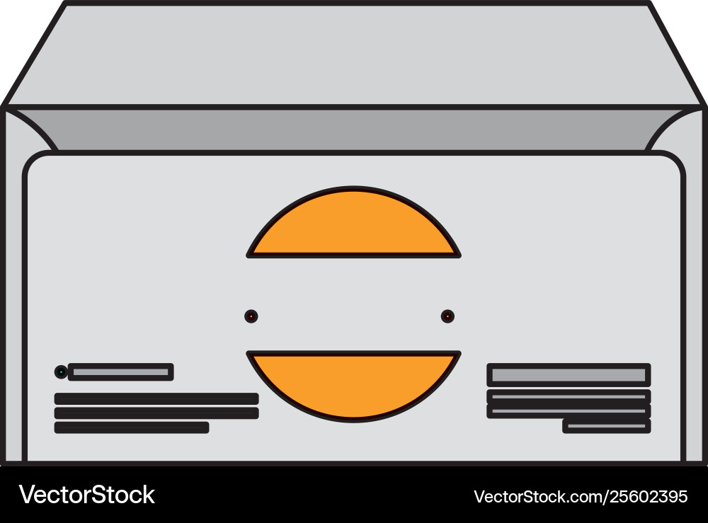 Envelope mail social with company emblem Vector Image