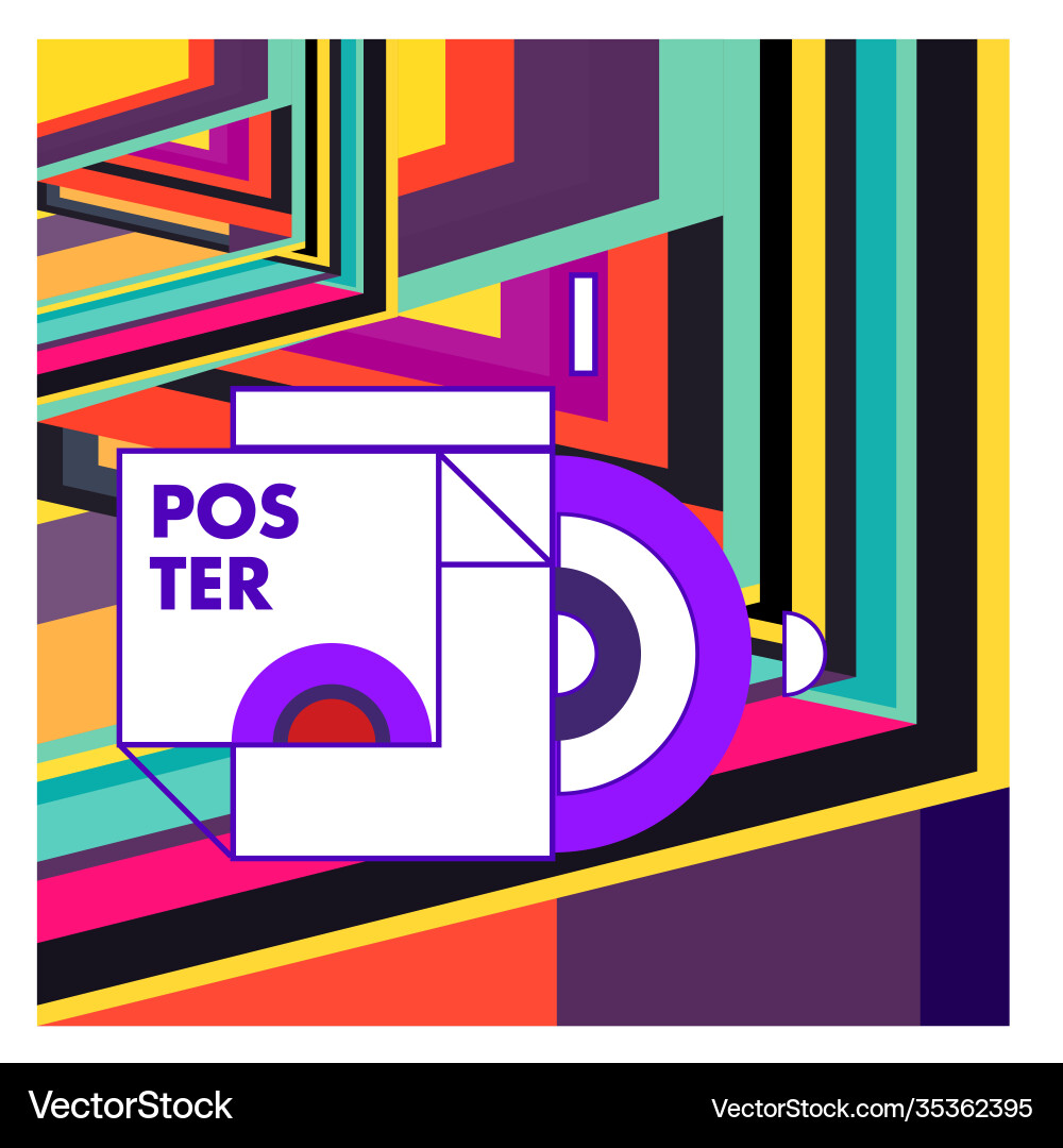 Geometric colorful pattern for poster and banner Vector Image
