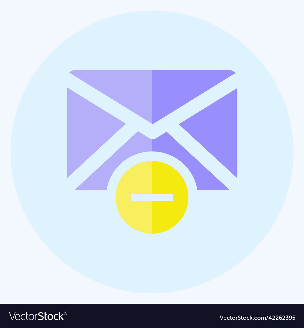 Icon delete envelop suitable for user interface Vector Image