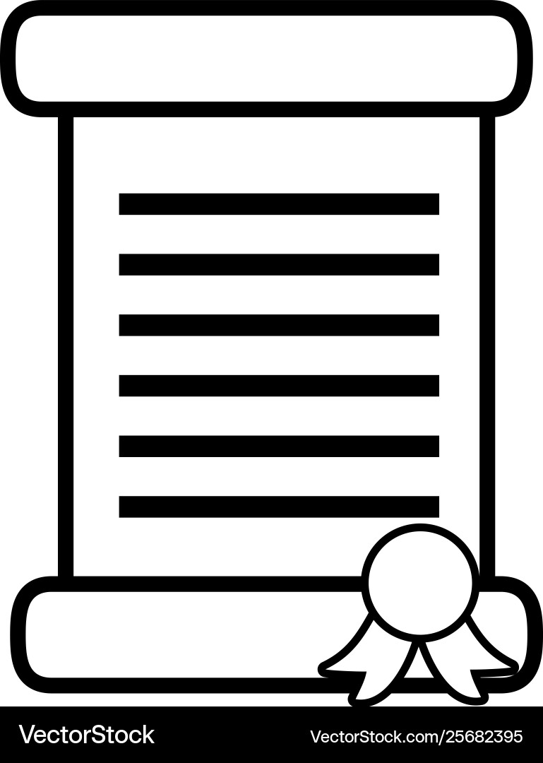 Isolated medieval paper with stamp design Vector Image