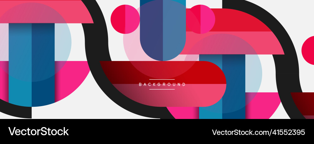 Round geometric shapes lines and circles Vector Image
