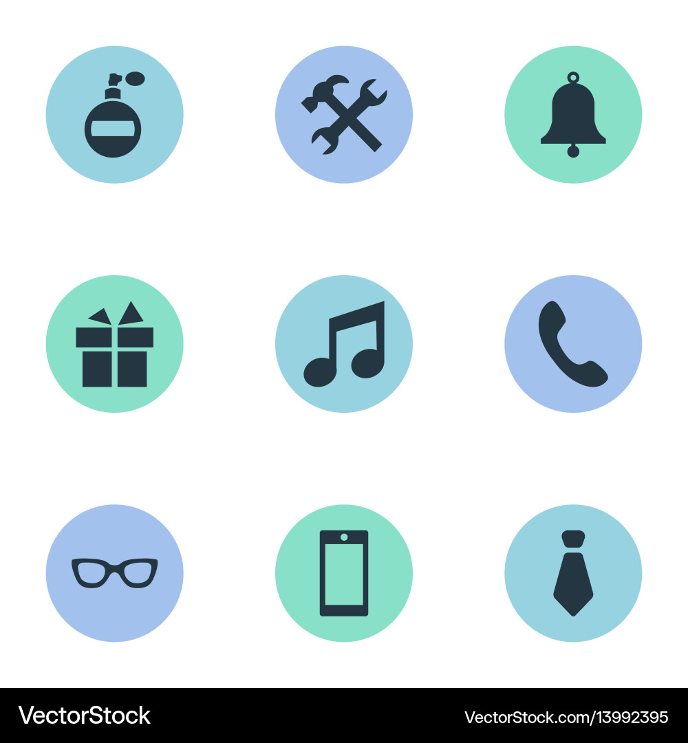 Set of simple icons element Royalty Free Vector Image