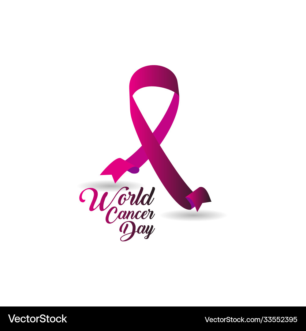 World cancer day template design Royalty Free Vector Image
