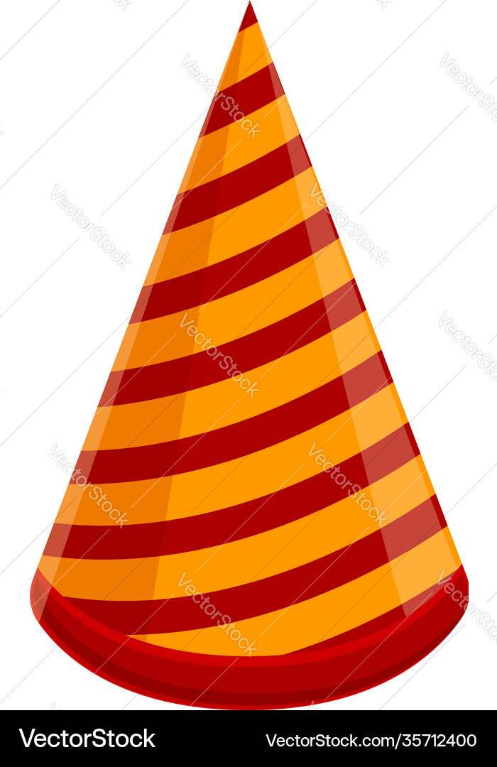 Birthday cone icon cartoon style Royalty Free Vector Image