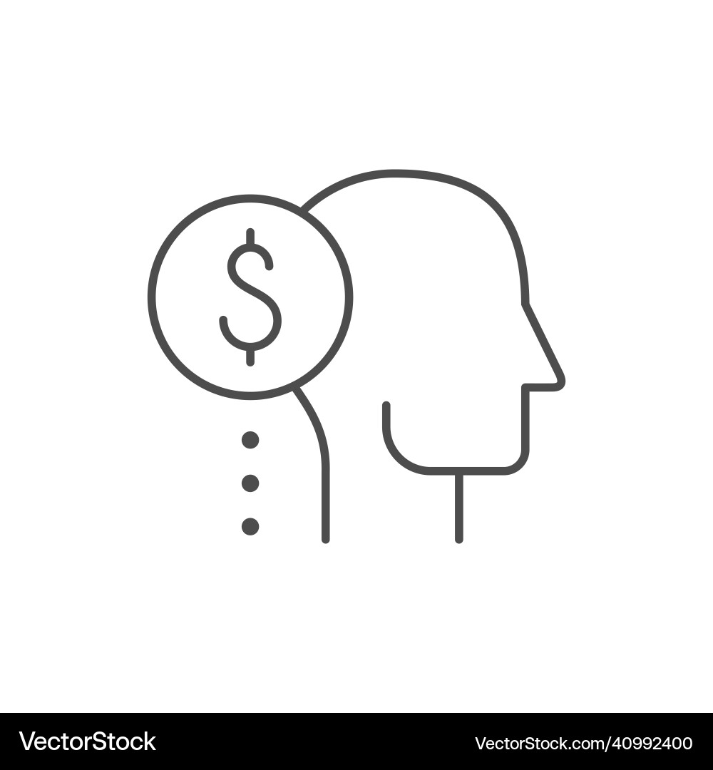 Economist or capitalist line icon Royalty Free Vector Image