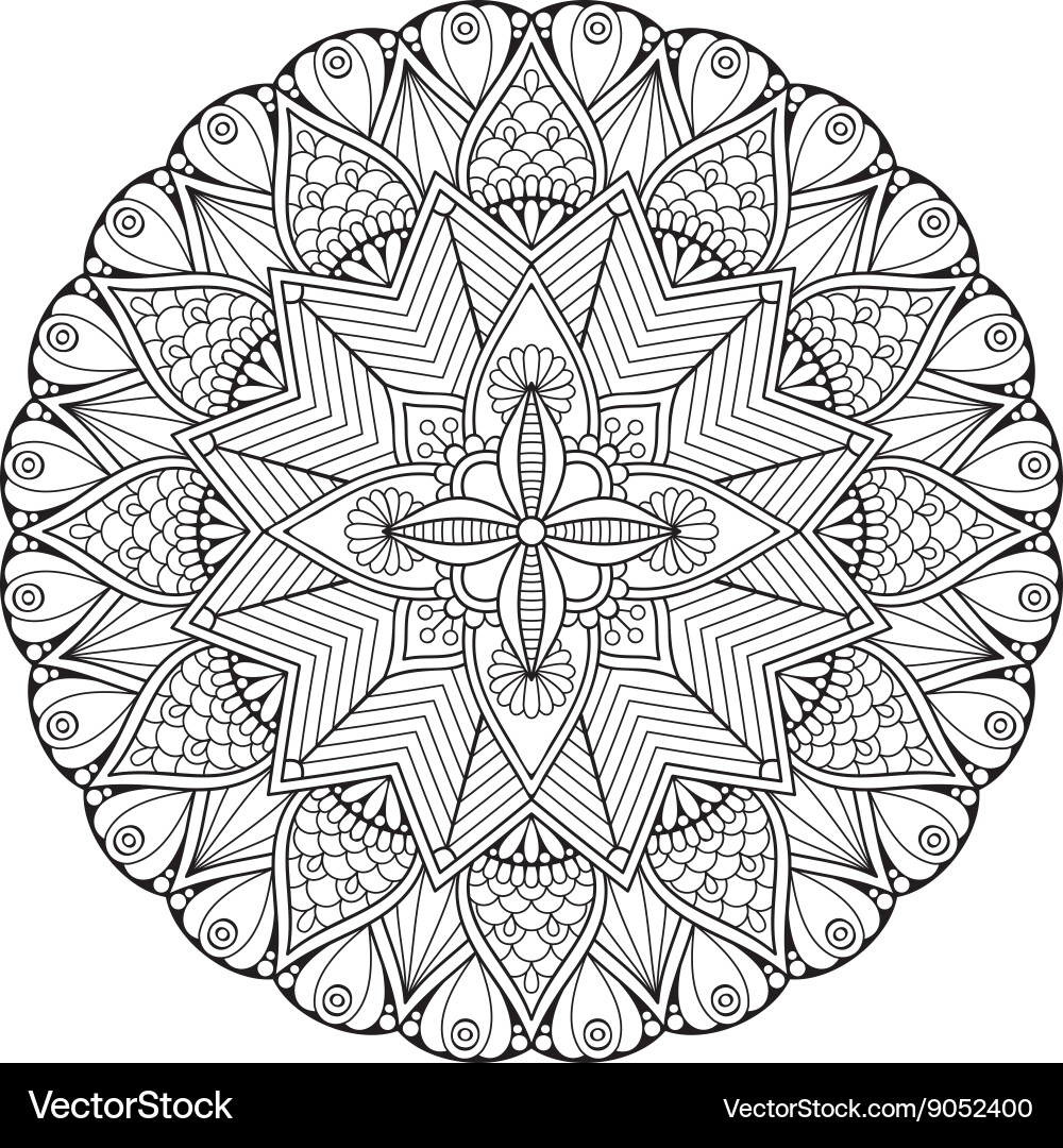 Indian mandala Royalty Free Vector Image - VectorStock