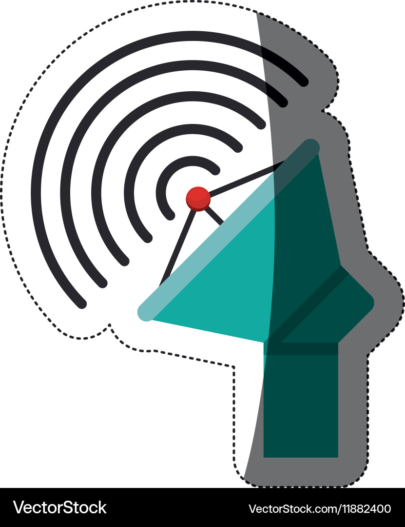Isolated antenna signal device design Royalty Free Vector