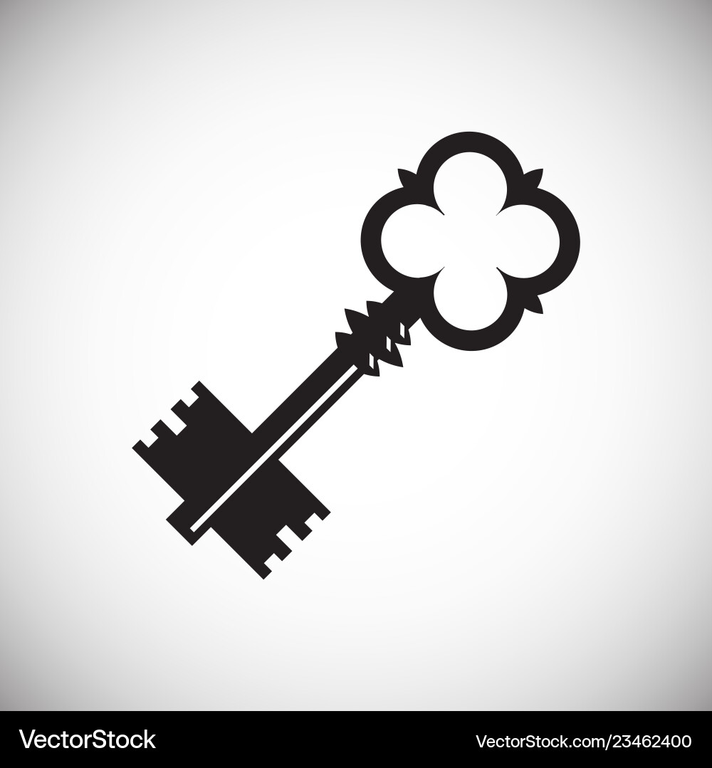 Key icon on white background for graphic and web Vector Image