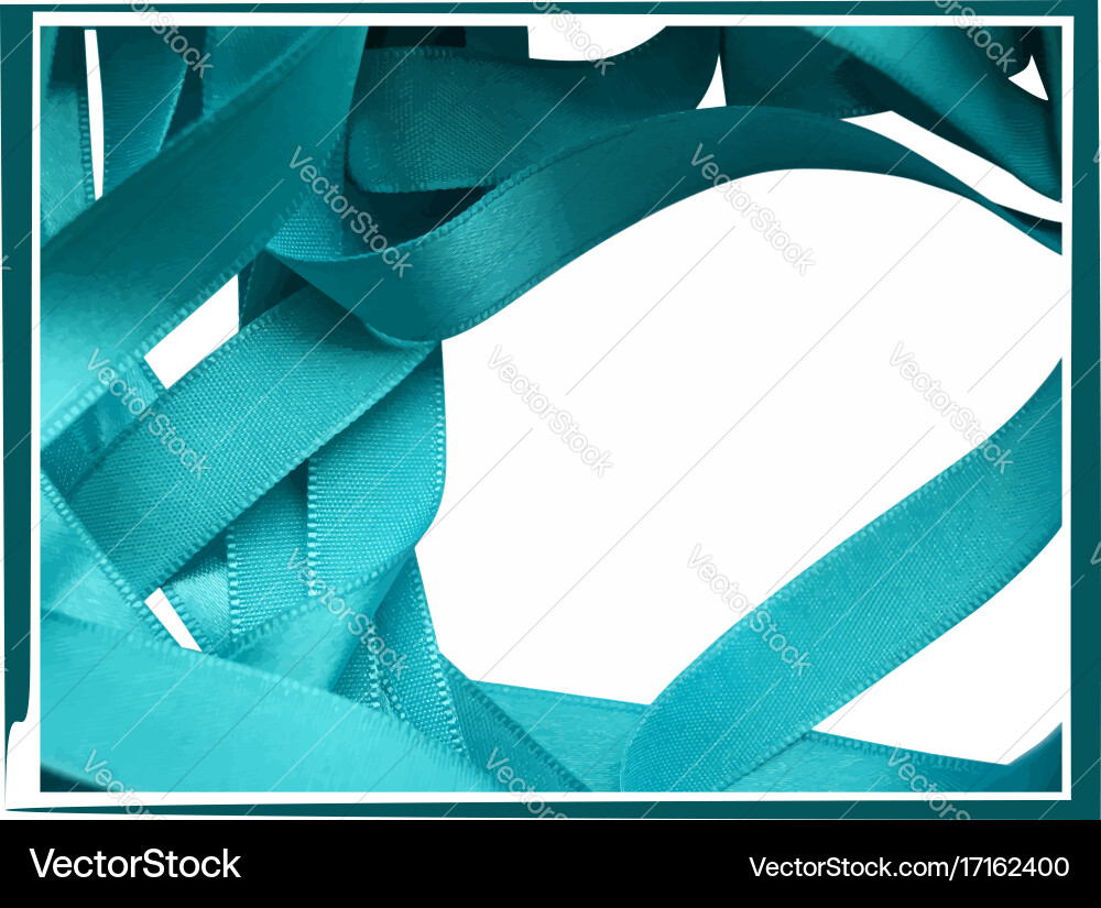 Light blue ribbon isolated on white background Vector Image
