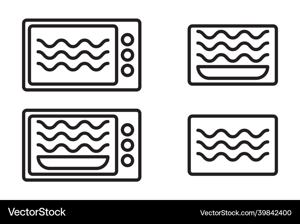 Microwave oven safe symbol container cooking Vector Image