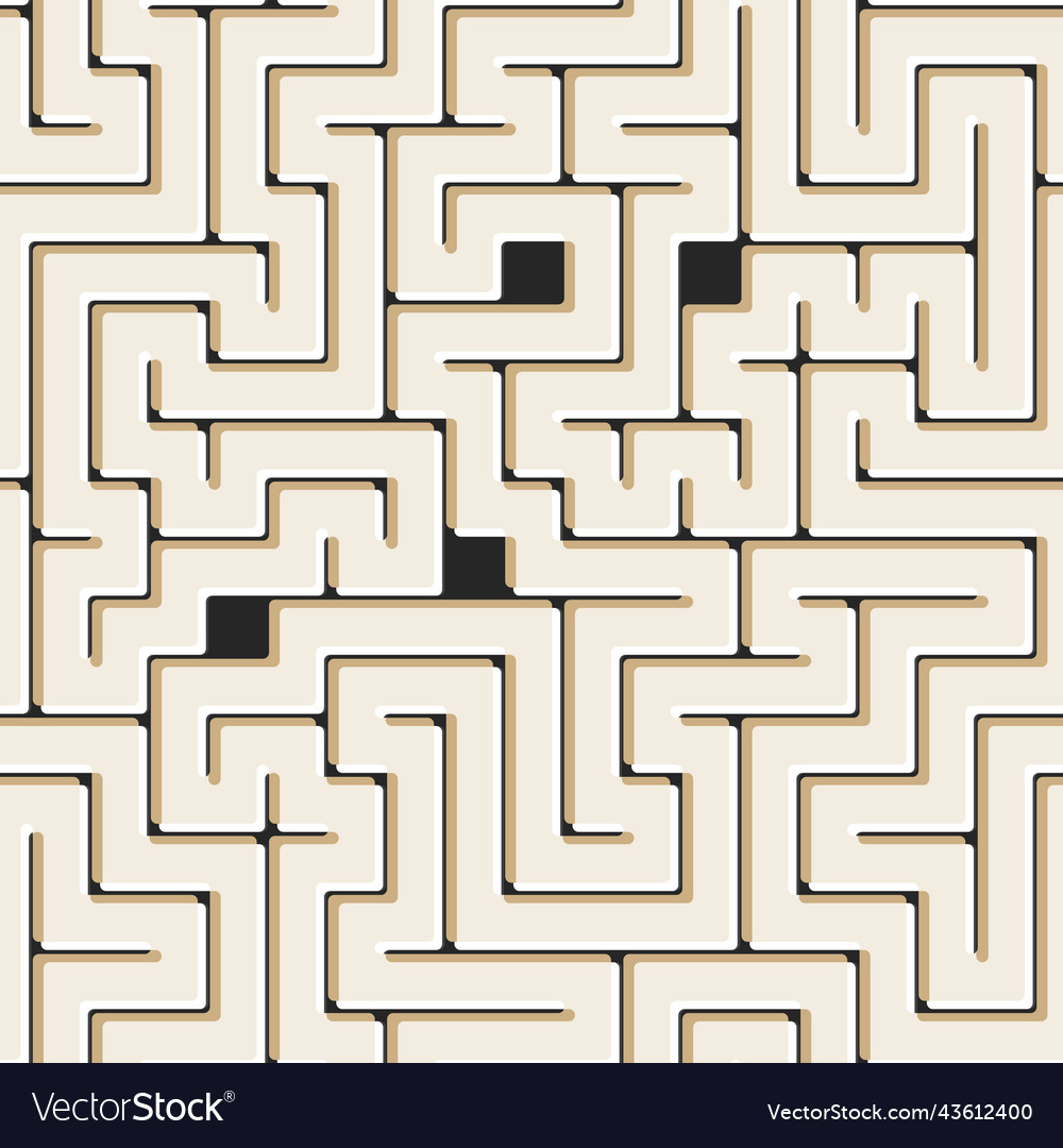 Retro maze seamless pattern Royalty Free Vector Image