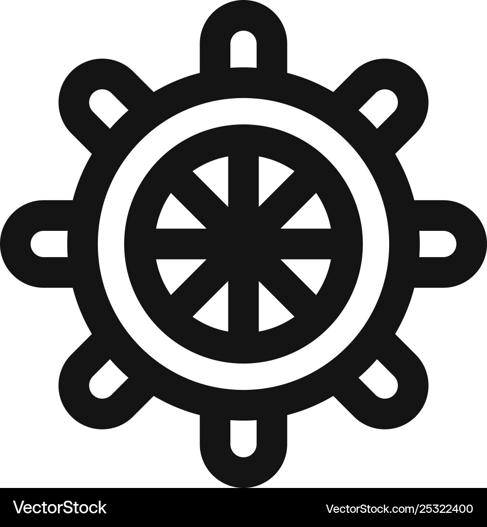 Rudder icon isolated on white background Vector Image