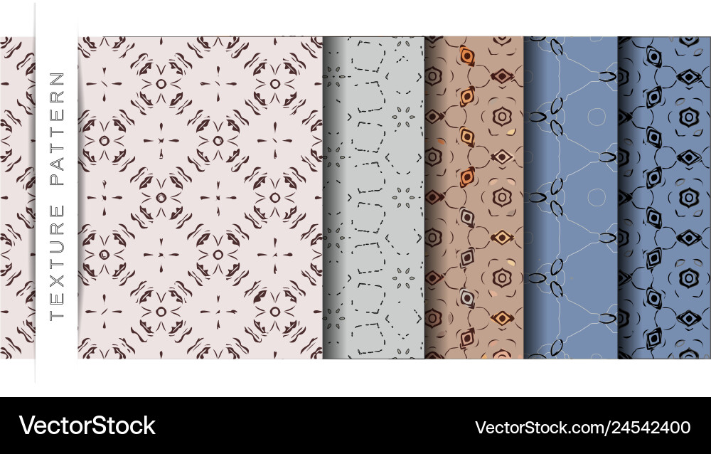 Set of the abstract pattern wallpaper back Vector Image