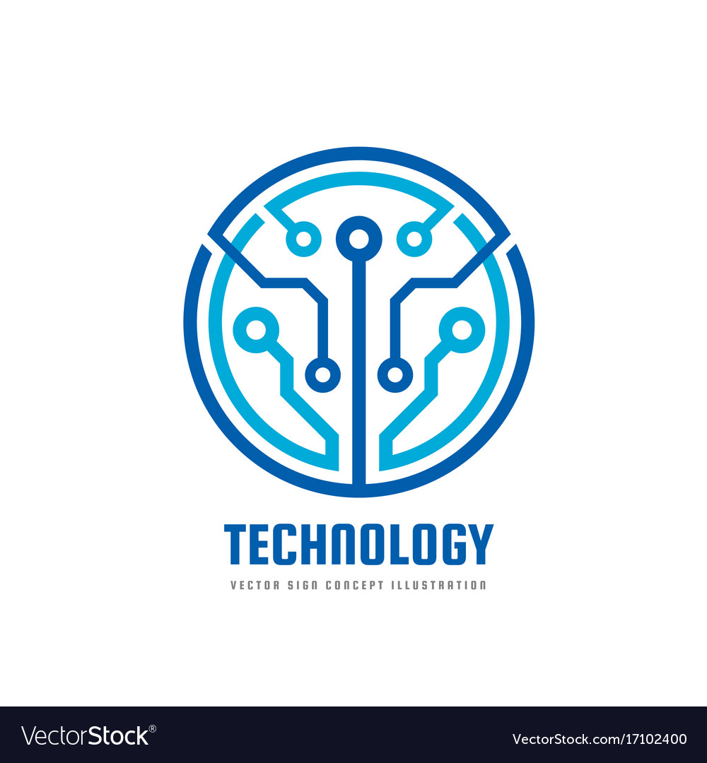 Technology Logo Template Royalty Free Vector Image