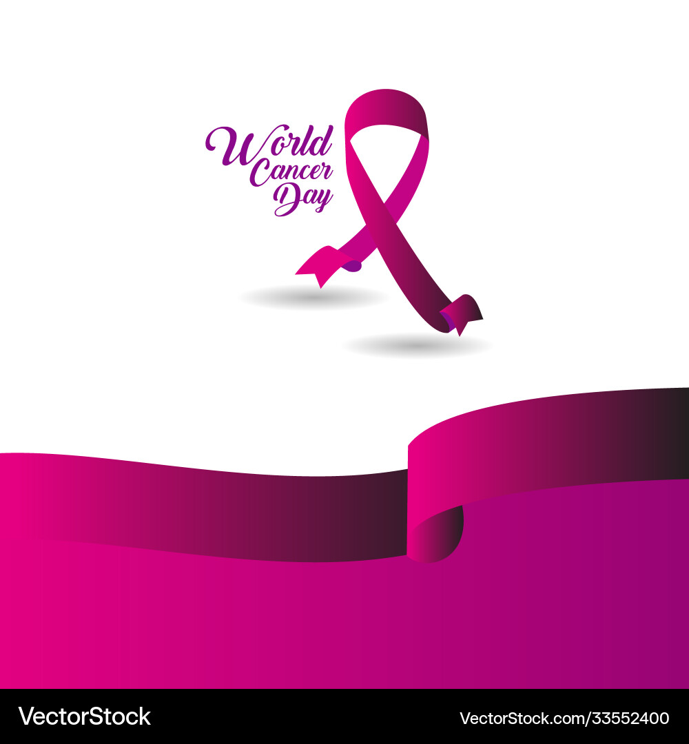 World cancer day template design Royalty Free Vector Image
